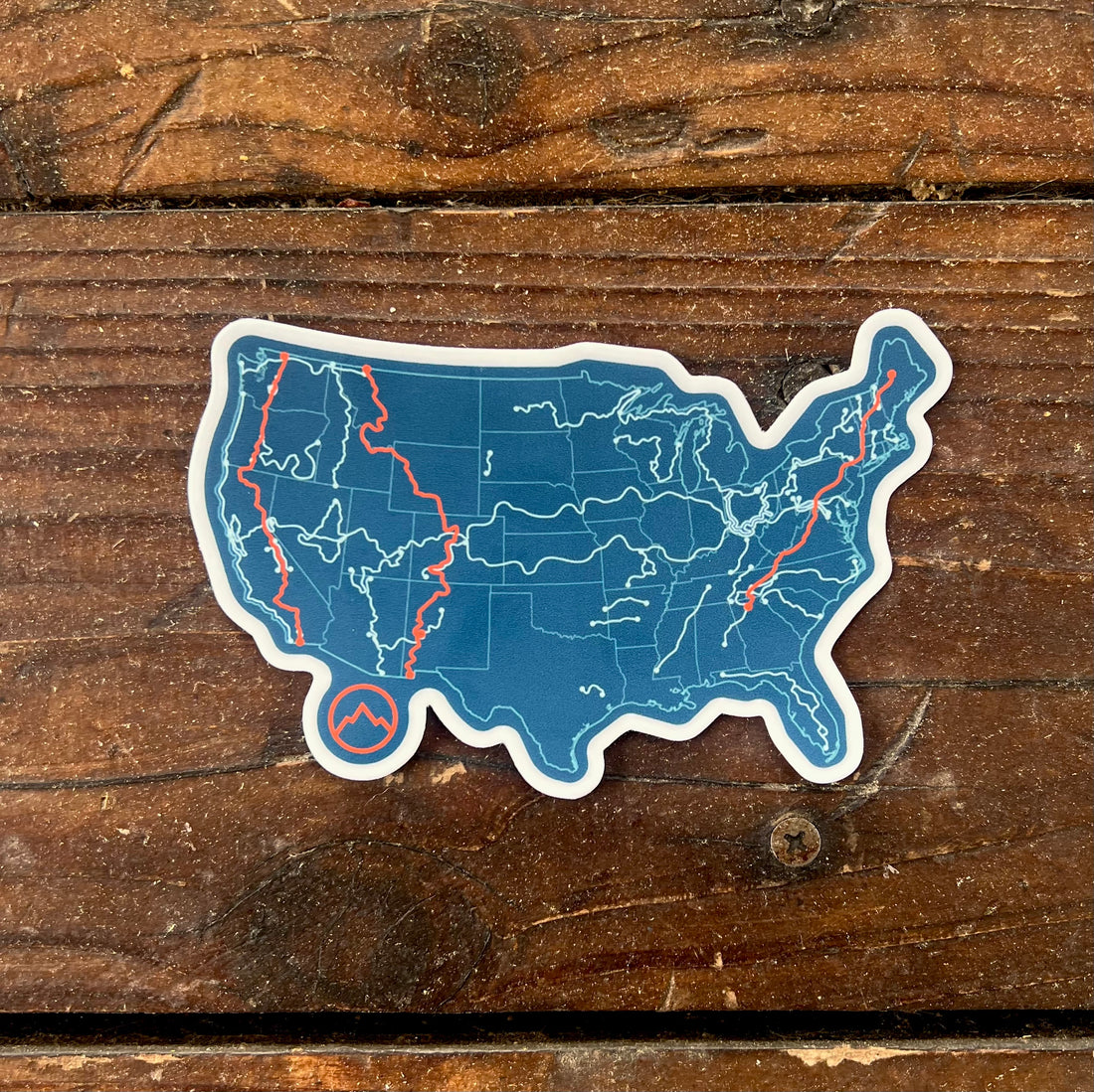 Blueprint Long Trail Map Sticker – The Trek