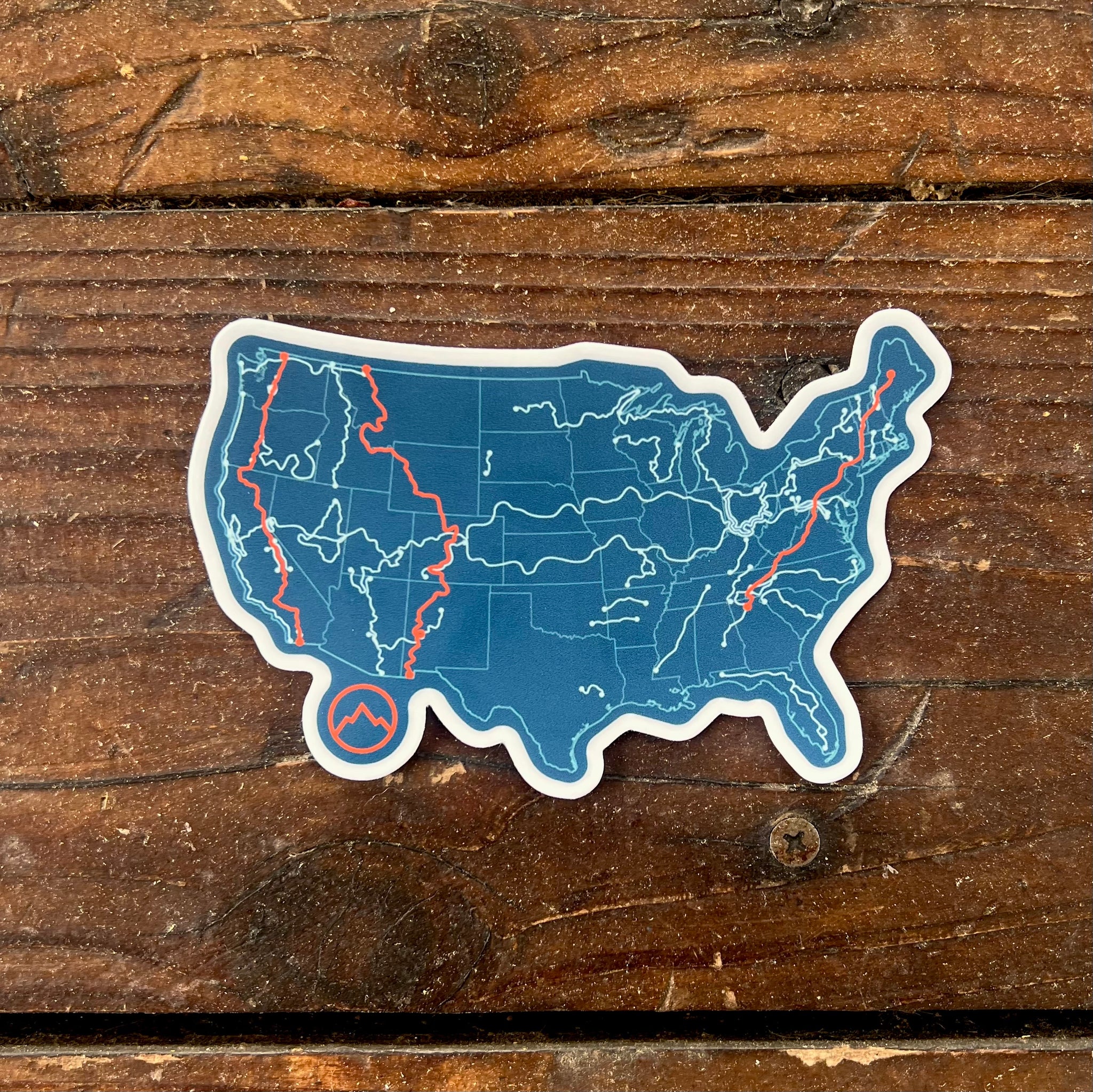 Blueprint Long Trail Map Sticker – The Trek
